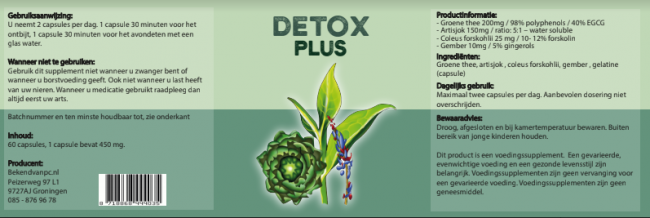 Detox Plus voordelig bestellen | Bekend van PC